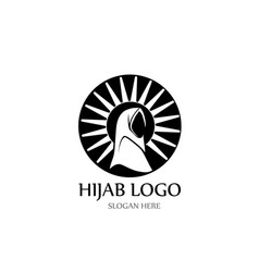 Hijab logo and symbol icons Royalty Free Vector Image