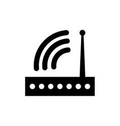 Flat line wifi wireless internet signal icon Vector Image