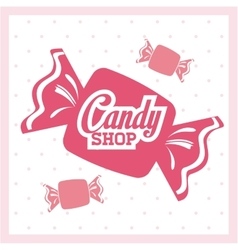 Sign candy and colorful candies set caramel Vector Image