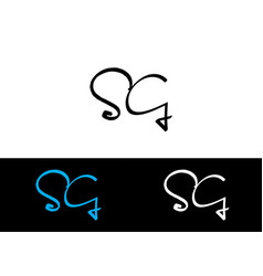 Scs logo or icon design Royalty Free Vector Image