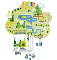 Cartoon map Royalty Free Vector Image - VectorStock