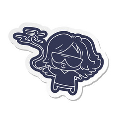 Cartoon icon drawing of a white sign Royalty Free Vector