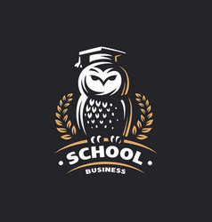 Set graduation owl back to school graduation Vector Image
