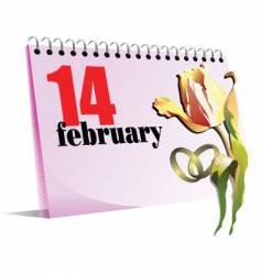 Pink paper heart shape cards with date 14 february