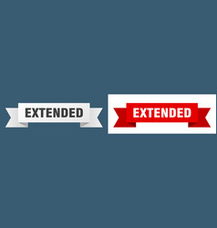 Damaged ribbon simple red Royalty Free Vector Image