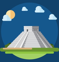 Sketch of chichen itza mayan pyramid in mexico Vector Image
