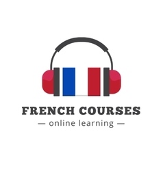 English courses logo concept with british Vector Image