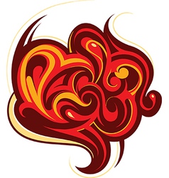 Skull burning in hell fire tattoo Royalty Free Vector Image