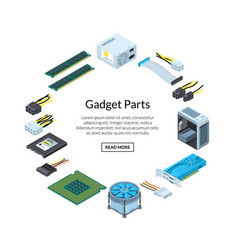 Server room isometric information technology Vector Image