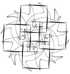 Grid seamless pattern with random geometric Vector Image