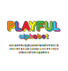 Font a to z alphabet Royalty Free Vector Image