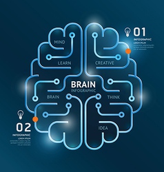 Infographic brain design conceptual Royalty Free Vector
