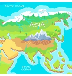 India travel map with sightseeing places Vector Image