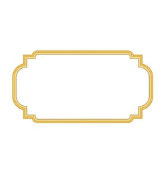 Gold frame beautiful simple golden design white Vector Image