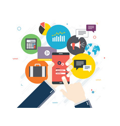 Children playing mobile phone Royalty Free Vector Image