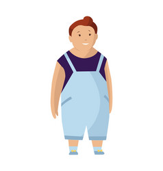 Isolated medieval fat man character with royal Vector Image