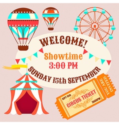 Set of carnival circus emblems Royalty Free Vector Image