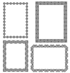 Doodle frames isolated on white background Vector Image