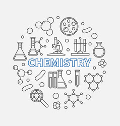 Science modern round colored Royalty Free Vector Image