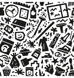 Cleaning seamless pattern endless background Vector Image