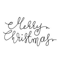 Christmas hand lettering signature Royalty Free Vector Image