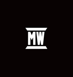 Mw logo monogram design template Royalty Free Vector Image