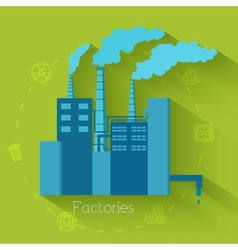 Flat design of ecology environment green clean Vector Image