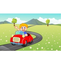 Cartoon red car Royalty Free Vector Image - VectorStock
