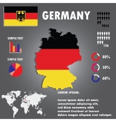 Map germany with names Royalty Free Vector Image