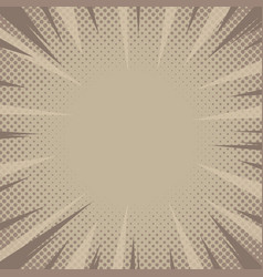 Comics rays background with halftones pop art Vector Image