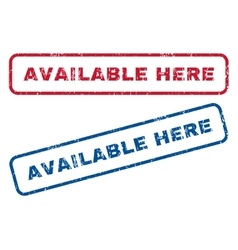 Available here rubber stamp Royalty Free Vector Image
