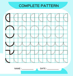 Repeat pattern tracing lines activity special Vector Image