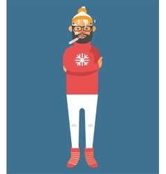 Sick boy cartoon vector by sararoom - Image #1482285 - VectorStock