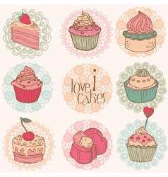 Vintage cake design vector by zoyalipets - Image #393587 - VectorStock