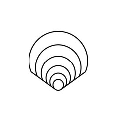 Seashell line icon animal and underwater Vector Image