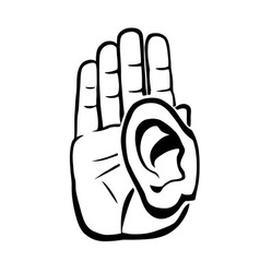 Hearing symbol Royalty Free Vector Image - VectorStock