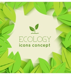 Flat design of ecology environment green clean Vector Image