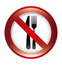 No eating and drinking sign ban on food forbidden Vector Image