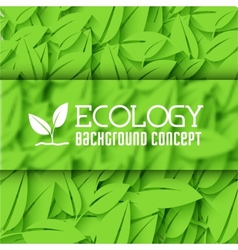 Flat design of ecology environment green clean Vector Image