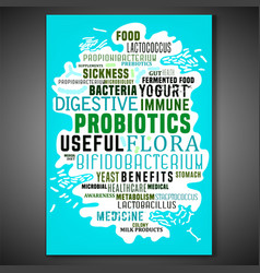 Probiotics types poster Royalty Free Vector Image