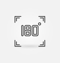 180 degrees graph linear concept icon Royalty Free Vector