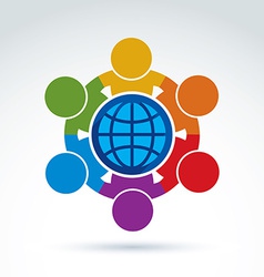 People around the world symbol Royalty Free Vector Image