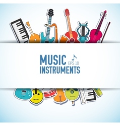 Isolated set musical instruments Royalty Free Vector Image