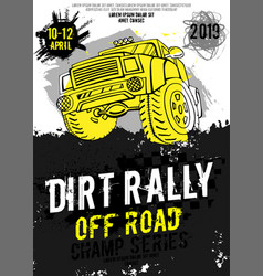 Dirt rally poster Royalty Free Vector Image - VectorStock