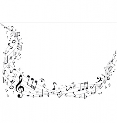 Copy space conceptsilhouette music and notes icon Vector Image