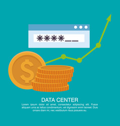 Technologies data streams digital poster Vector Image
