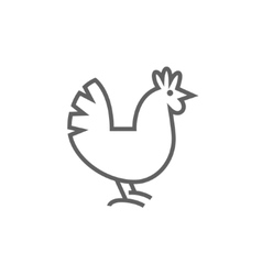 Hen farm bird cartoon Royalty Free Vector Image