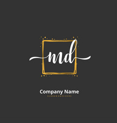 Initial letter m and y my monogram logo design Vector Image