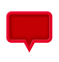 Blank red speech bubble pin Royalty Free Vector Image