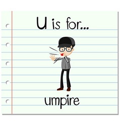 Flashcard letter u is for up Royalty Free Vector Image